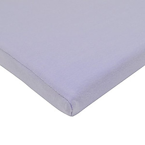 TL Care 15" x 33" Fitted Bassinet Sheet, 100% Natural Cotton Supreme Jersey Knit, Lavender, Soft Breathable, for Boys and Girls