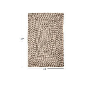BELLEZE Area Rug Modern Solid Colored Indoor Outdoor Rug, Accent Rug for Patio, Living Room or Kitchen, Luxury Bohemian Style Home Decor, 5' x 8' - Tan