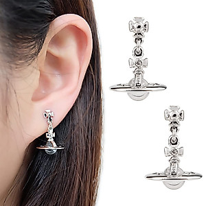 Silver Saturn Earrings for Women Saturn Planet Earrings for Women Saturn Planet Dangle Earrings for Women Punk Space Earrings Hypoallergenic Earrings Aesthetic Earrings Jewelry Gifts for Women