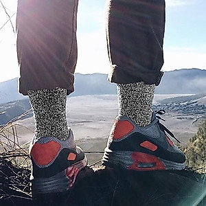 EXCELLENT THERMAL Merino Wool Socks Men, Winter Soft Thick Warm Socks for Men, Cozy Crew Hiking Socks Size 7-13(5 Pairs)