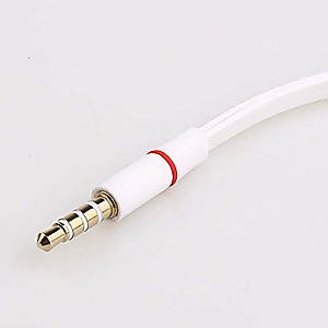 3.5mm Combo Audio Adapter Cable for PS4,Xbox One S,Tablet,Mobile Phone,PC Gaming Headsets and New Version Laptop (3.5mm TRRS Male to Dual 3.5mm TRS Female)