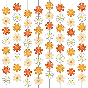 12 Packs Daisy Groovy Boho Party Banners Daisy Garland Kit Daisy Hanging Swirl Daisy Party Supplies Decorations Daisy Paper Cutouts for Birthday Baby Shower Party Home Classroom Favor Supplies Decor