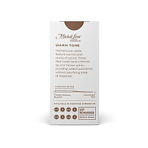 D'Addario Woodwinds Mitchell Lurie Premium Bb Clarinet Reeds - Filed, Featuring Thinner Tip, Thicker Spine - Strength 3.5, 5-Pack