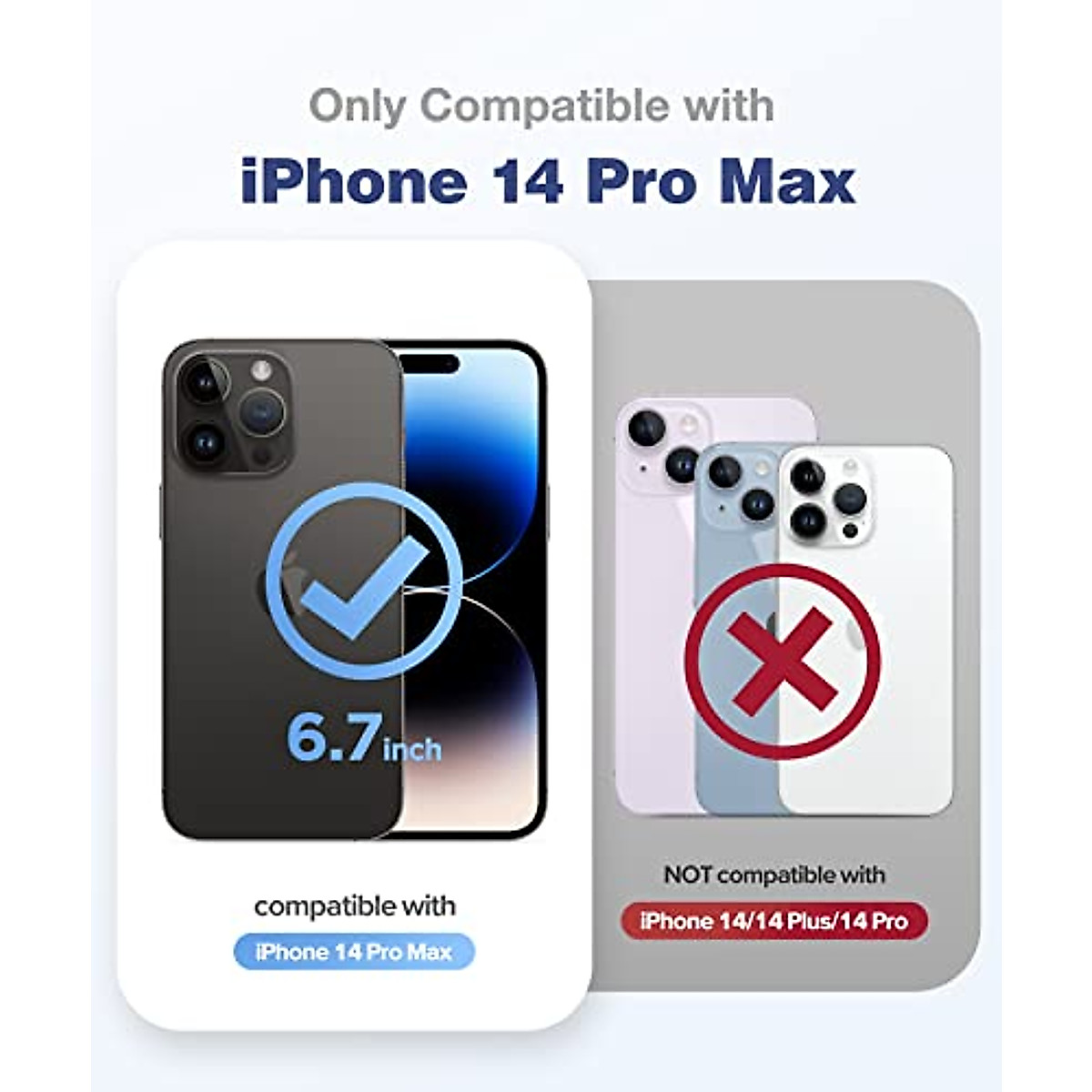 Tongate Magnetic Case for iPhone 14 Pro Max Case with Sliding Camera Cover, [Compatible with Magsafe] [10FT Military Drop Protection], Slim Fit Shockproof Matte Case with Screen Protector 6.7", Black