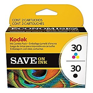 KODAK 8781098 2880674 Color Combo (30) Ink, Black; Tri-Color, 2/PK