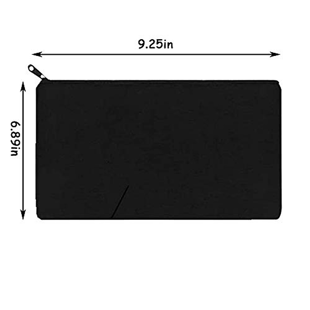 N*A Large Black Canvas Makeup Bag Multi-Purpose Cosmetics Bag with Zipper Cotton Canvas Travel Toiletry Pouch Pen Coin Bag DIY Craft Bag - 10 Pack