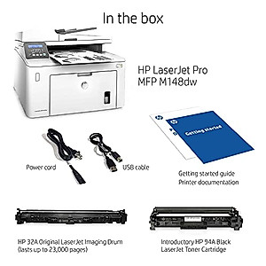 HP Laserjet Pro M148dw All-in-One Wireless Monochrome Laser Printer, Mobile & Auto Two-Sided Printing, Works with Alexa (4PA41A)