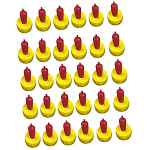 Jili Online Pack of 30 Durable Dog Cat Pet Drink Bottle Nipple Teat Lamb Kid Orphan Soft Ewe Goat Nipple Length 0.67 inch