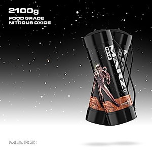 Marz Max Premium Whipped Cream Charger 2100G 3.3L - Food Grade Nitrous Oxide Tank Pure Flavored N2O Chargers - For Any Standard Whipping Cream Dispenser (1, 2100g 3.3L)