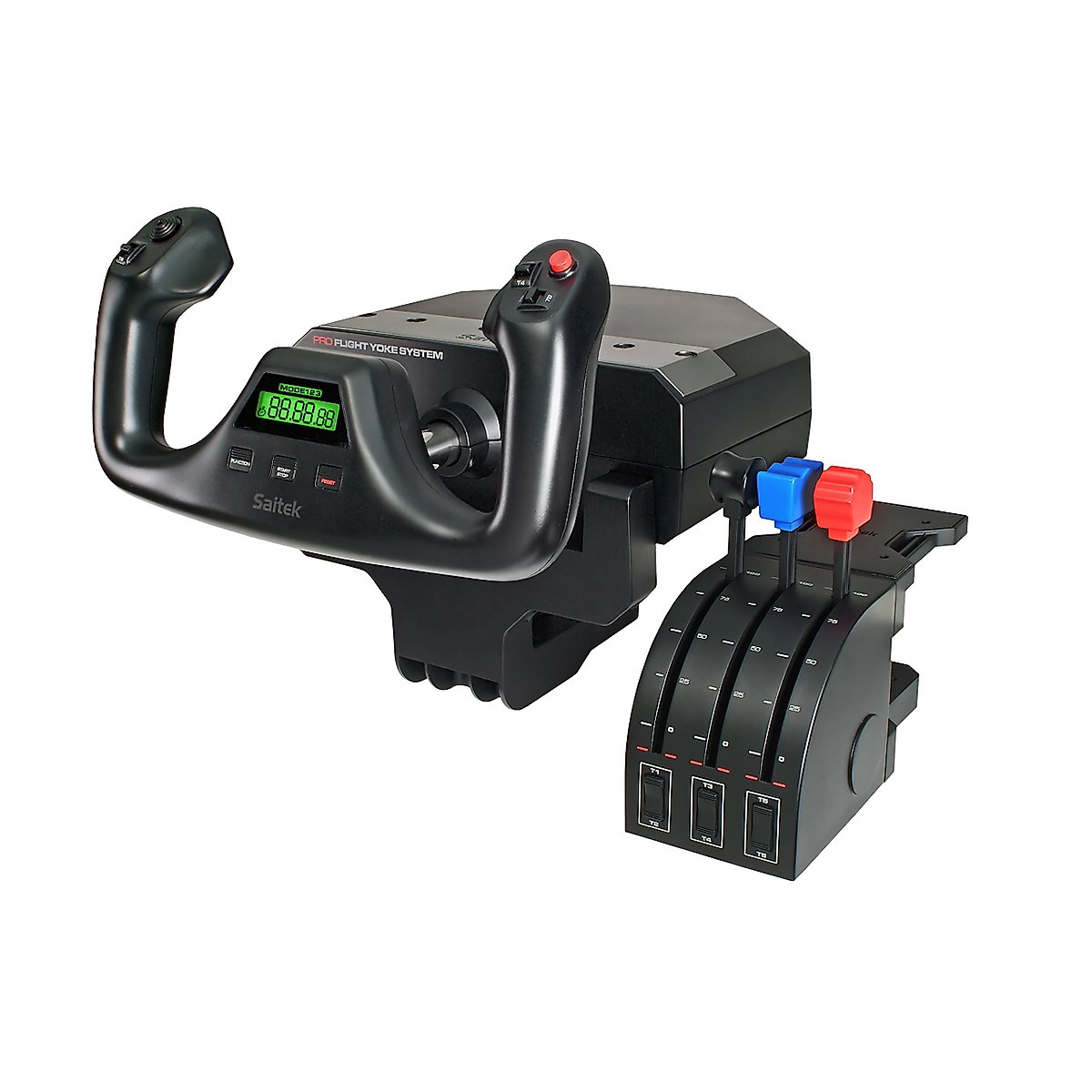 Logitech G PRO Flight Yoke System, Professional Simulation Yoke and Throttle Quadrant, 3 Modes, 75 Programmable Controls, Configurable Throttle Knobs, Steel Shaft, USB, PC - Black