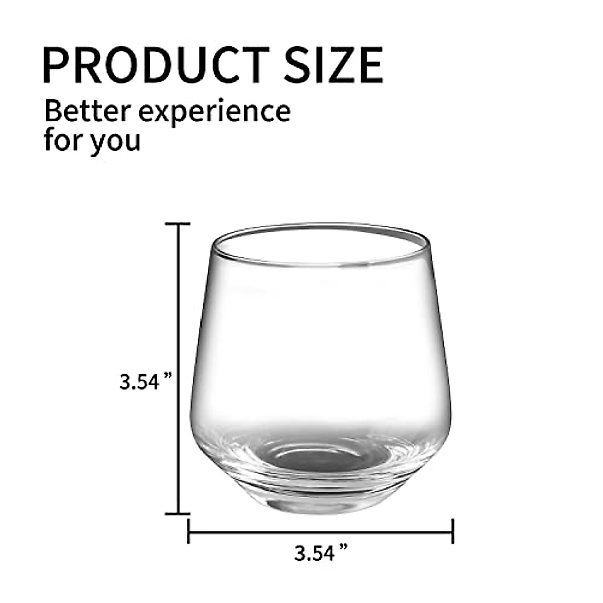 Nice Day Celebrate clink glasses Wine Glass Set Red Wine Glasses, Water Glasses Short Wine Tumblers for White Wine Glasses Large 13 OZ TumblerStemless Wine Glasses Set of 4 No Stem Margarita Glasses