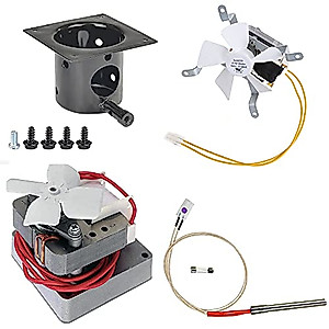 Auger Motor ,Grill Induction Fan Kit ,Fire Burn Pot and Hot Rod Ignitor,Replacement Parts with Screws and Fuse for Traeger and for Pit Boss Wood Pellet Grill,Drive Motor and Combustion Fan Ignitor Kit
