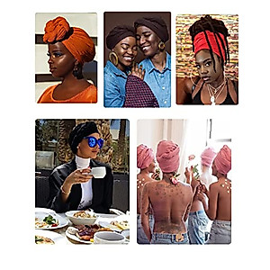 Nonbongoy Head Wraps for Black Women Stretch Turban African Headwraps Scarf Soft Hijab Hair Wraps Jersey Head Scarf for Locs Braids