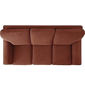 subrtex 7 Pieces Sofa Covers,Multifunctional Sofa Slipcovers with Separate Cushion Covers and Seperate Backrest Covers Furniture 3 Seaters Protector(Large,Brick)