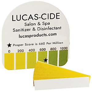 LUCAS-CIDE Quat Test Strips - Sanitizer Test Strips Food Service - 0-1000 ppm Test Strips for Sanitizing Solution - Pack of 15 Quat Sanitizer Test Strips