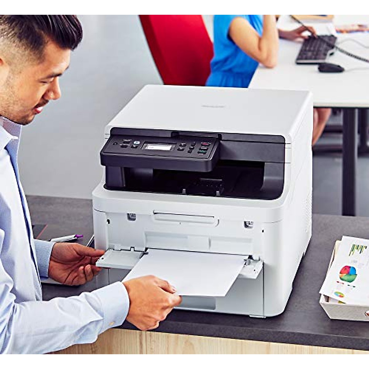 Brother HL-L3290CDW Compact Digital Color Printer Providing Laser Printer Quality Results with Convenient Flatbed Copy & Scan, Wireless and Duplex Printing, Amazon Dash Replenishment Ready