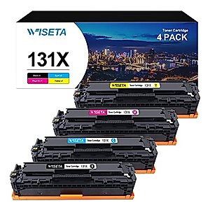 131X 131A Toner M251nw Toner Compatible Cartridge Replacement for HP 131X CF210X 131A Toner Cartridge 4 Pack Compatible with HP Pro 200 Color M251nw M251n, Pro 200 Color MFP M276nw M276n Printer
