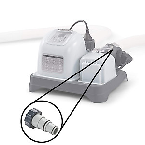 Intex Pump Replacement Hose Adapter A w/ Collar & 1.25” Pool Pump Hose (2 Pack)