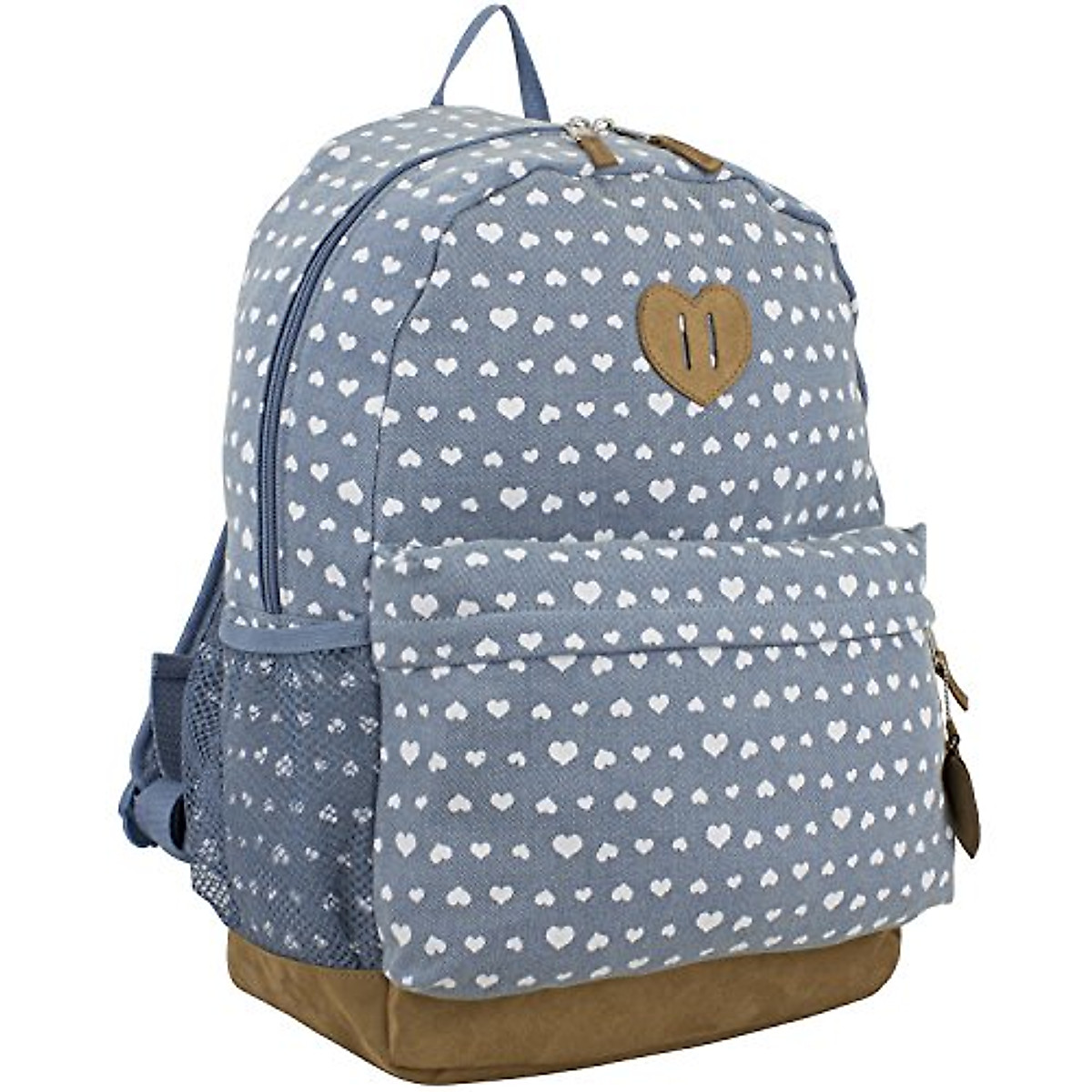 Eastsport Lightweight Stylish Daypack - Denim/Heart Print