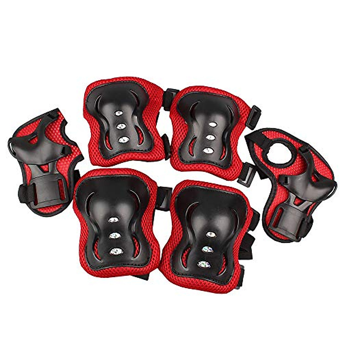 Kids helmet and Knee Pads Elbow Pads Kids Skateboarding Protective Gear Set Roller Skate Scooter Cycling BMX Bike Riding Helmet and Pads with carry bag