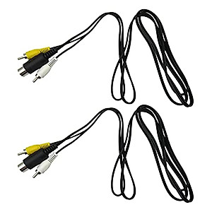 2 Pack 6FT RCA TV AV Audio Video Cord Cable for Sega Genesis 1 & Sega Master System