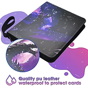 Card Binder for Trading Cards | 9 Pocket with 50 Sleeves up to 900 Cards | Holder Album School Choice for 1-18 Year Boys/Girls | Trading Card Binder Display Case (Card not included) (M1)