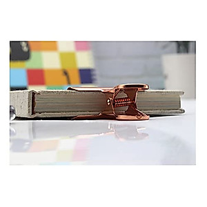 Zittop 4 Pack Bulldog Duckbill Metal Binder Clips, Invoice Bill Clip Utility Paper Clips for Office Home Use (Bronze, 40mm)