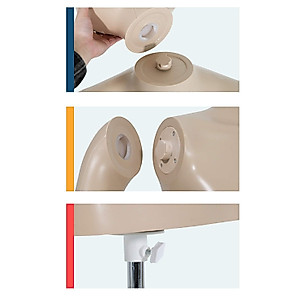 Female/Male Mannequin,39-56/42-59 Inch Height Adjustable Torso Dress Form Sewing Manikin Dress Model Mannequin Stand Mannequin Display Head Dress Mannequin Clothing Form Metal Base Stand (39-56Inch)