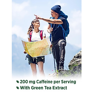 Caffeine Pills | 220mg | 120 Count | with Green Tea Extract | Vegetarian, Non-GMO & Gluten Free Supplement | by Nature's Truth