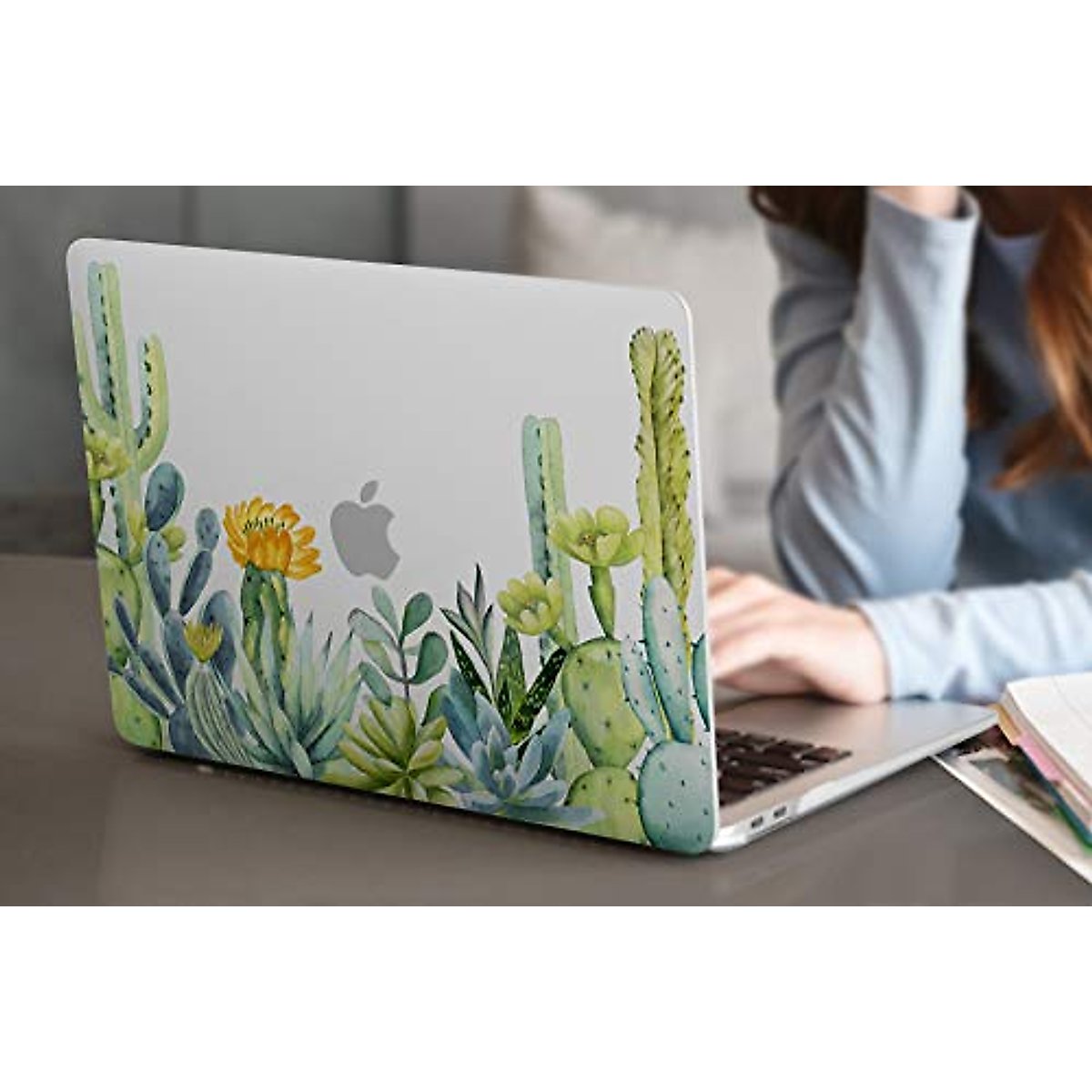 Batianda Laptop Case for MacBook Pro 13 inch 2022 M2 Chip 2021 2020 A2338 M1 A2289 A2251 Model,Hard Shell Case with Keyboard Cover & Screen Protector for Newest Mac Pro 13 with Touch Bar, Cactus