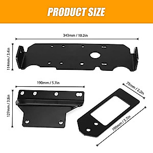 RANSOTO Winch Mount Plate Kit Compatible with 2016 2017 2018 2019 2020 2021 2022 Honda Pioneer 1000 1000-5 Replace 101285
