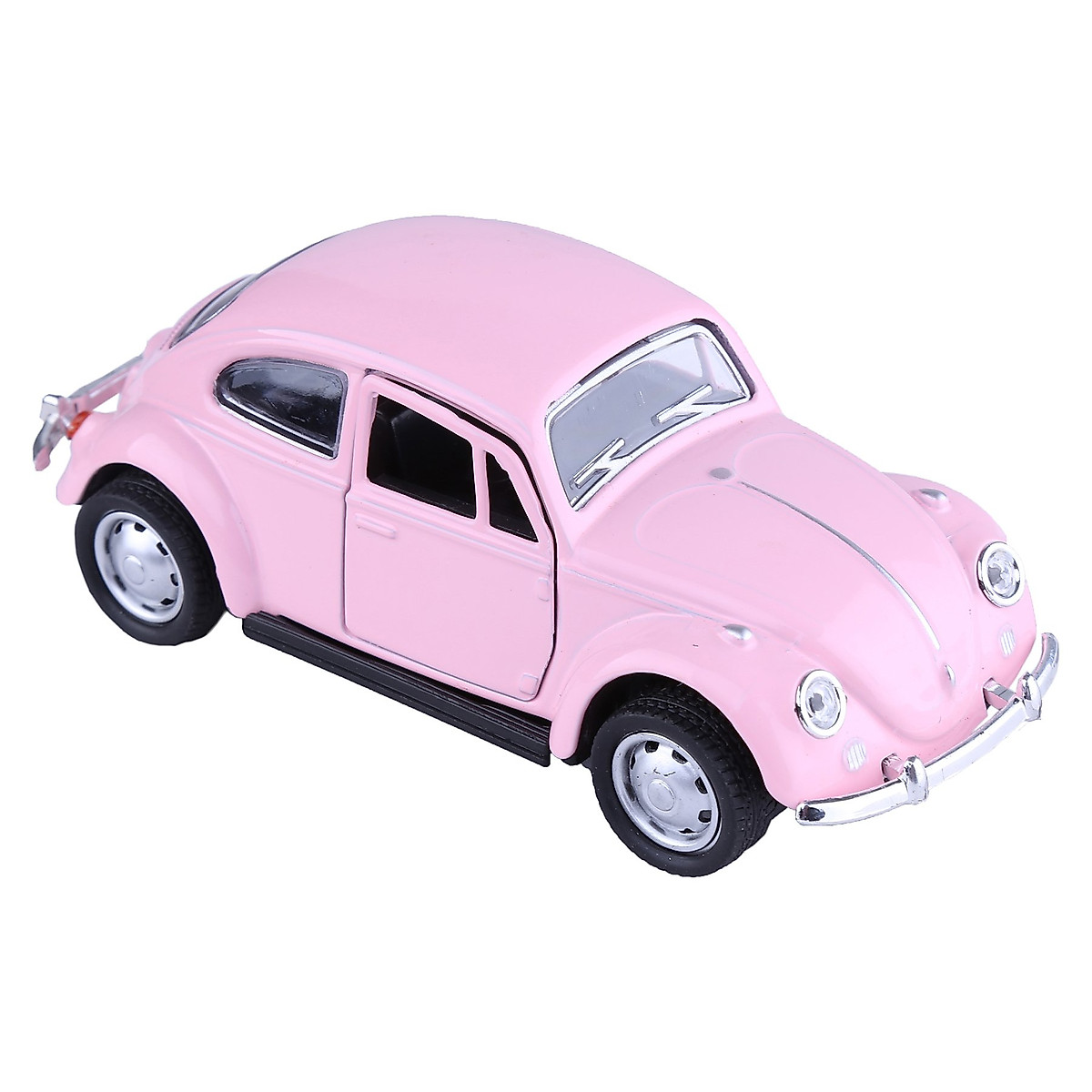 Berry President 1967 Classic Beetle Bug Vintage 1/32 Scale Diecast Metal Pull Back Car Model Toy for Gift/Kids (Pink)