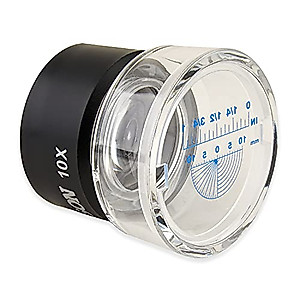 Carson LumiLoupe 10x Power Pre-Focused Stand Magnifier With Dual Lens and Snap-On Reticle (LL-20)