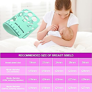 Silicone Nipples Ruler of Flange Size Measure for Nipple, Nipple Measurement Tool for Flanges Silicone and Soft in mm, Breast Pump Sizing Tool for Spectra, Medela, Momcozy, Lansinoh