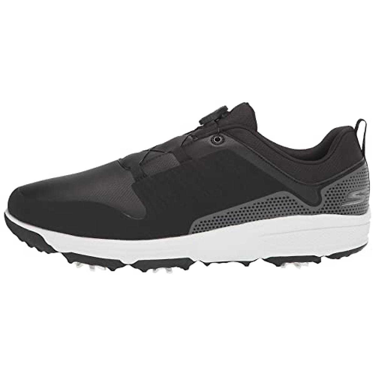 Skechers Men's Torque Twist Waterproof Golf Shoe, Black, 9 Wide