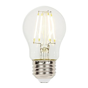 Westinghouse 5280020 4.5 Watt (40 Watt Equivalent) A15 Dimmable Clear Filament LED Light Bulb, Medium Base, 6 Pack