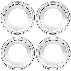 MOUYAT 4 Pack 12 Inch Lazy Susan Hardware, 1100lbs Capacity 5/16 Thick Heavy Duty Ball Bearings Turntable Base with Rubber Pads for 360 Degree Rotating Table, Display Plate, Serving Tray, Silver