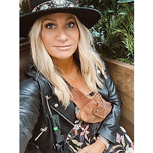 Fanny Pack Genuine Leather Belt Bag for Women or Men