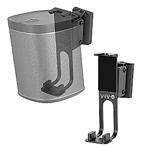VIVO Dual Wall Mount Brackets Designed for Sonos One, SL, and Play:1 Audio Speakers, Adjustable Mounting for 2 Sonos Speakers, Black, MOUNT-PLAY1B