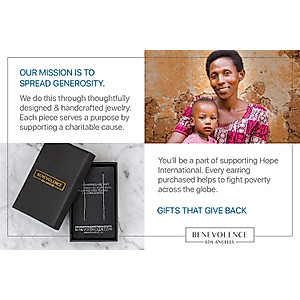 Benevolence LA Threader Earrings for Women | Gold Dangle Long Chain Threaders | Double Piercing Earrings | Pull Through Jewelry Accessories | Valentines Day Gifts Ideas for Her