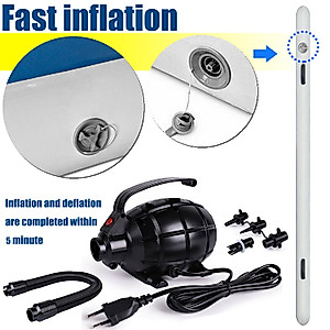 Erweater 20FTx6.6FTx 8INCH Air Gymnastics Track MatThickness, Gymnastics Tumbling Air Mat Inflatable Tumble Track, for Tumble/Gym/Training/Yoga/Exercise/Cheerleading/Water, with Electric Air Pump