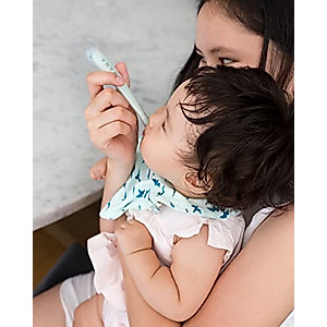 BEABA Baby's First Foods Spoon Set with Travel Case, Original Silicone Baby Spoons, Baby Essentials, Baby Spoons, Travel Set, Baby Gifts, Rain + Cloud