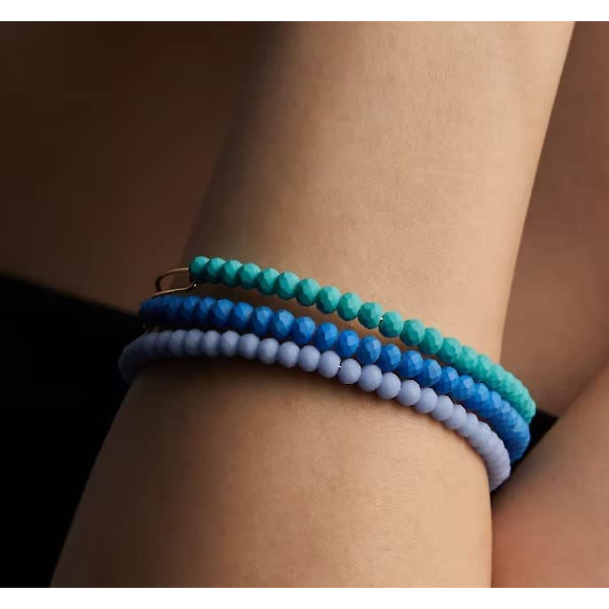 Alex and Ani Accents Beaded Expandable Bangle for Women, Matte Brilliance, Turquoise Beads, Rafaelian Gold Finish, 2 to 3.5 in