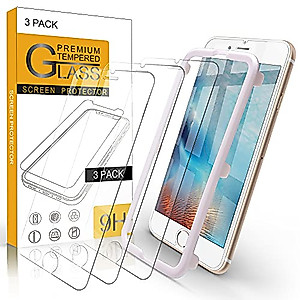 Arae Screen Protector for iPhone 6 / iPhone 6s / iPhone 7 / iPhone 8, HD Tempered Glass Anti Scratch Work with Most Case, 4.7 inch, 3 Pack