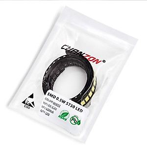 Chanzon 100 pcs 5730 (5630) White 6000K SMD LED Diode Lights Chip (5.7mm x 3.0mm DC 3V 150mA 0.5W 50-55LM) High Intensity Super Bright Lighting Bulb Lamps Electronics Components Light Emitting Diodes