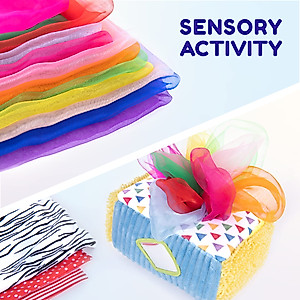 Lovebirds Montessori Sensory Baby Toy Tissue Box-Toddler Infant STEM Cognitive Development-Toddler-Juggling Scarves-Pull Along-Manipulative Preschool Learning Toys-Babies 6-12months