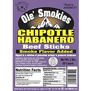 Buffalo Bills 2-lb Chipotle Habanero 5" Ole' Smokies Saddlebag (50 twist-end beef sticks)