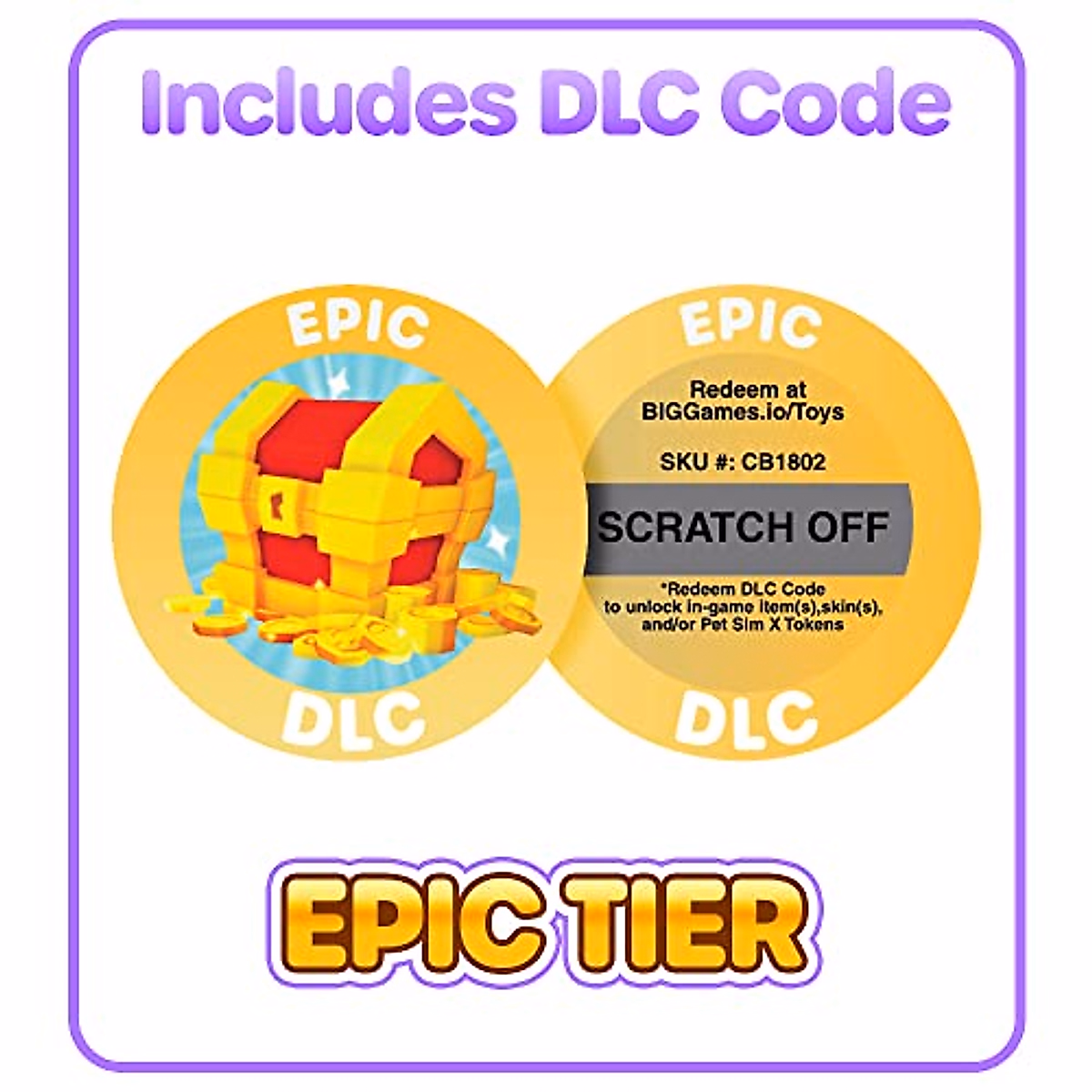 PET Simulator X - Mystery Pet Treasure Plush w/ Name Tag (One Randomized Collectible, Series 1) [Includes DLC]