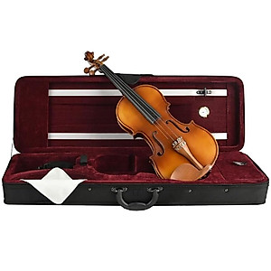 FINO 4/4 Full Size Violin Case Professional Oblong Violin Hard Case with Built-in Hygrometer,Super Lightweight Portable Carrying Bag Slip-On Cover with Backpack Straps,Black