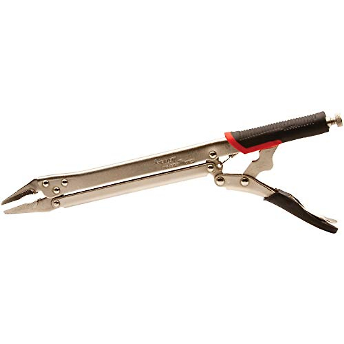 Triplett TT-200 LongLockers 15-inch Extended Reach Locking Pliers with Non-Slip Handles, Red, Silver, Black